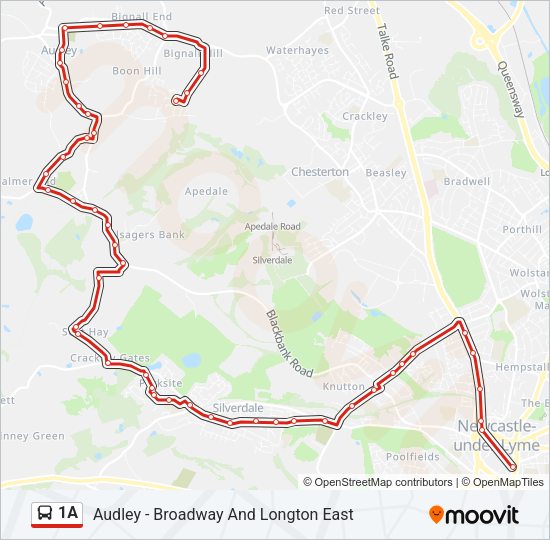 1A Route: Schedules, Stops & Maps - Newcastle Bus Station (Updated)