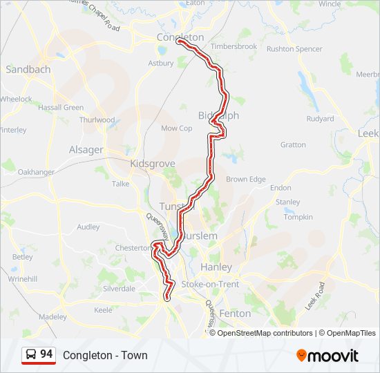 94 Route: Schedules, Stops & Maps - Congleton (Updated)
