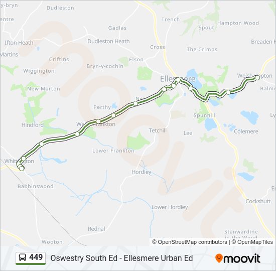449 Route: Schedules, Stops & Maps - Whittington (Updated)