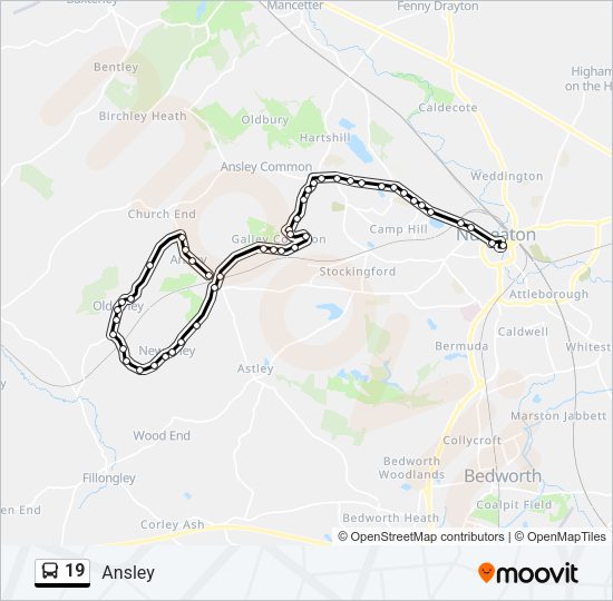 19 Route: Schedules, Stops & Maps - Ansley (Updated)