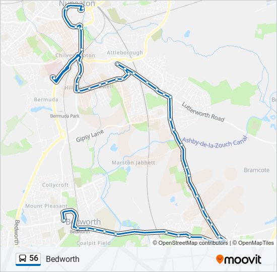 56 Route: Schedules, Stops & Maps - Bedworth (Updated)