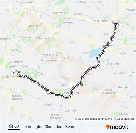 63 Route: Schedules, Stops & Maps - Rugby (Updated)