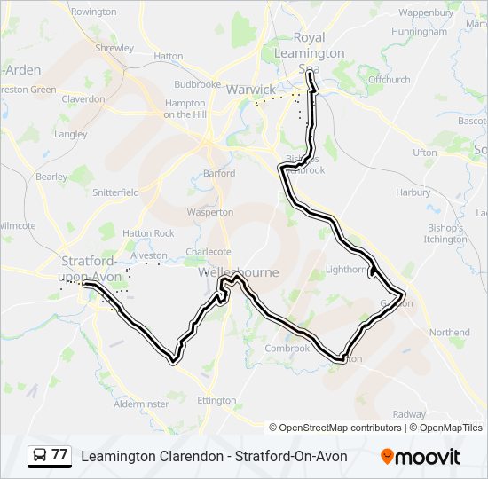 77 Route: Schedules, Stops & Maps - Stratford-Upon-Avon (Updated)