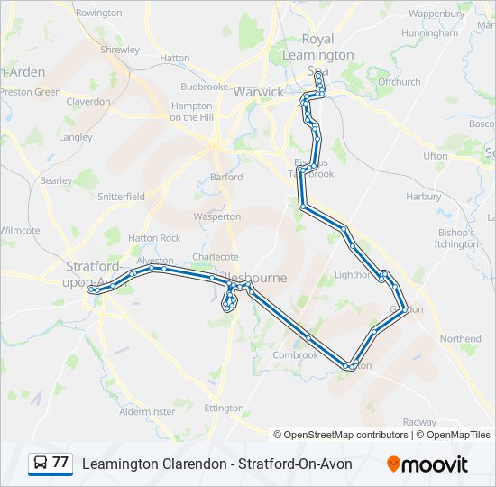 77 Route: Schedules, Stops & Maps - Stratford-Upon-Avon (Updated)