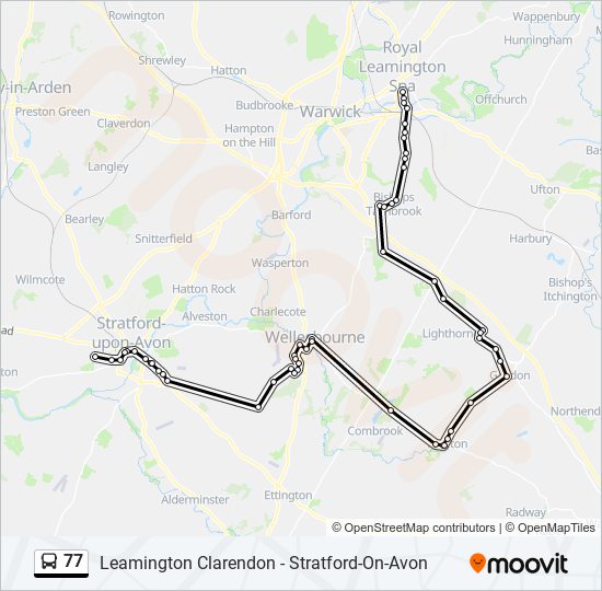 77 Route: Schedules, Stops & Maps - Leamington Spa (Updated)