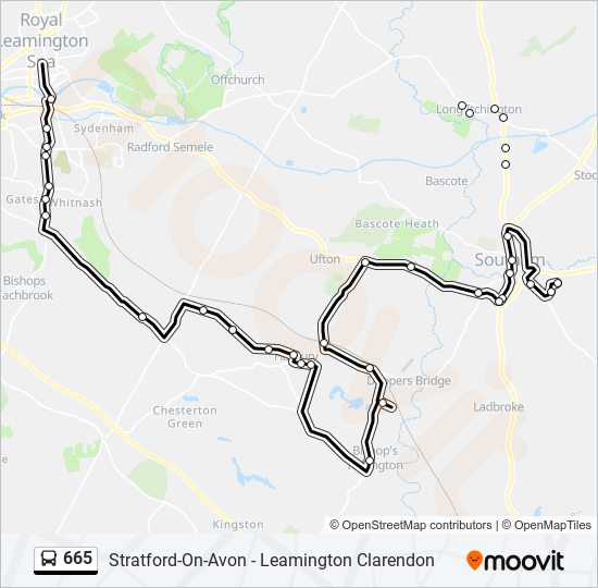 665 Route: Schedules, Stops & Maps - Leamington Spa (Updated)