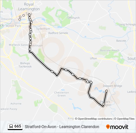 665 Route: Schedules, Stops & Maps - Bishops Hill (Updated)