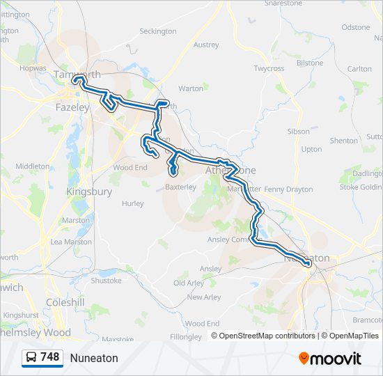 748 Route: Schedules, Stops & Maps - Nuneaton (Updated)