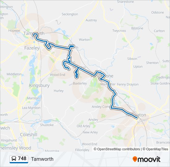 748 Route: Schedules, Stops & Maps - Tamworth (Updated)
