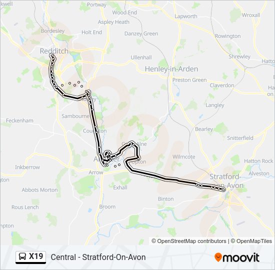 x19 Route: Schedules, Stops & Maps - Stratford-Upon-Avon (Updated)
