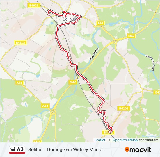 A3 Route: Schedules, Stops & Maps - Dorridge