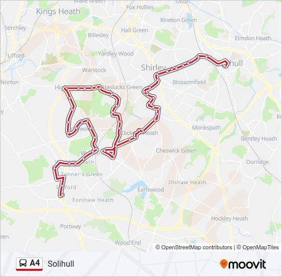 a4 Route: Schedules, Stops & Maps - Solihull (Updated)