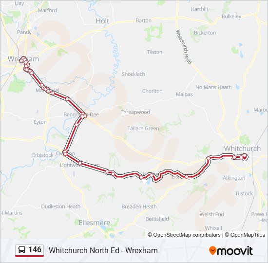 146 Route: Schedules, Stops & Maps - Wrexham (Updated)