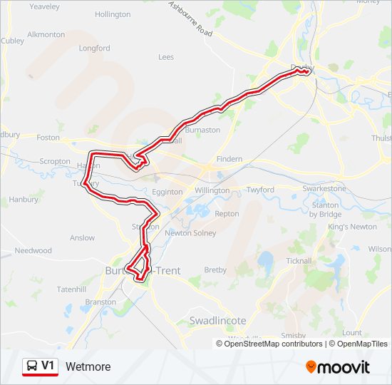 v1 Route: Schedules, Stops & Maps - Wetmore (Updated)
