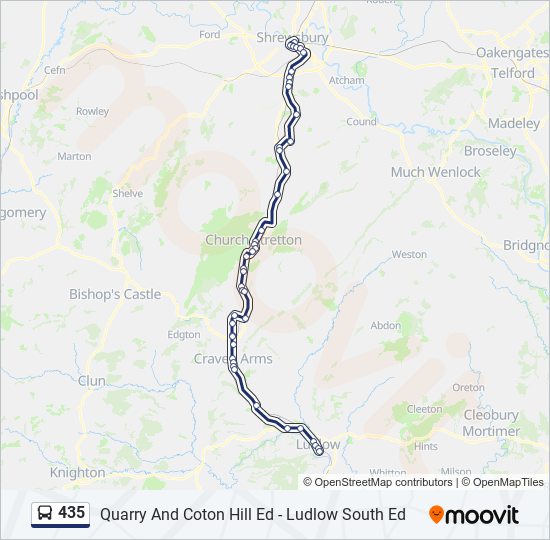 435 Route: Schedules, Stops & Maps - Shrewsbury (Updated)