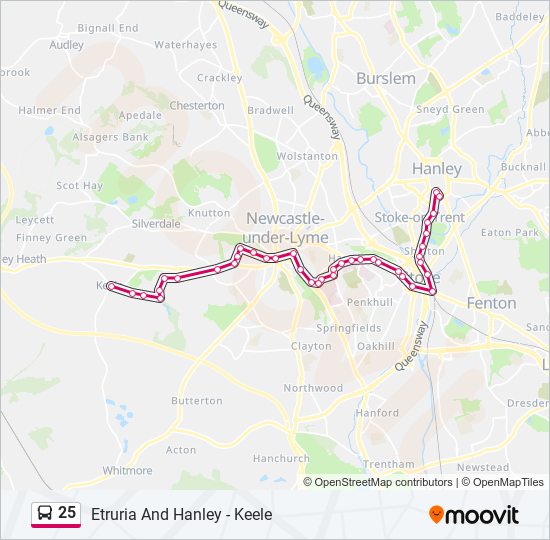25 Route: Schedules, Stops & Maps - Hanley (Updated)