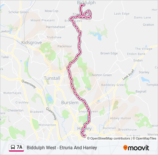 7a Route: Schedules, Stops & Maps - Biddulph (Updated)