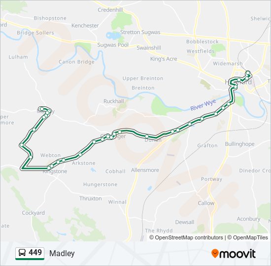 449 Route: Schedules, Stops & Maps - Madley (Updated)