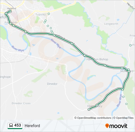453 Route: Schedules, Stops & Maps - Hereford (Updated)
