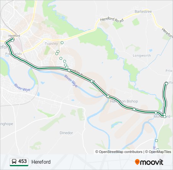 453 Route: Schedules, Stops & Maps - Hereford (Updated)