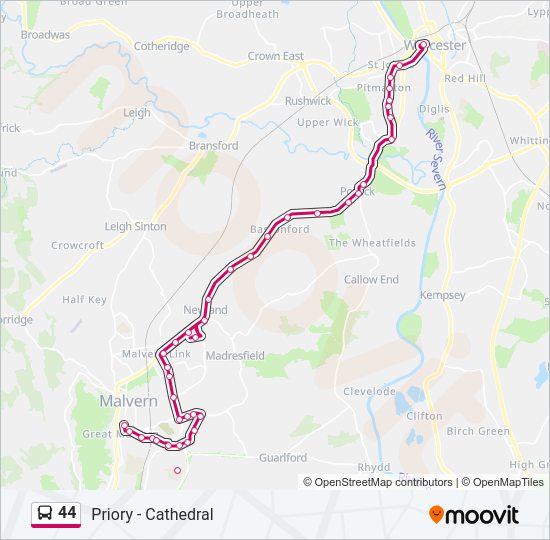 44 Route: Schedules, Stops & Maps - Great Malvern (Updated)