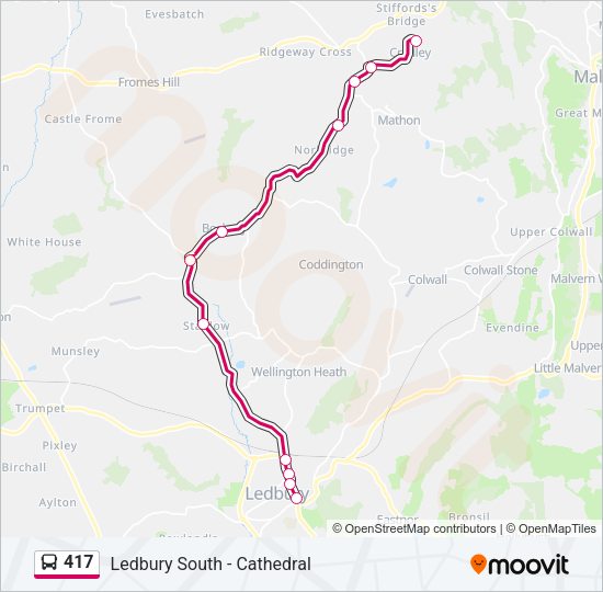 417 Route: Schedules, Stops & Maps - Cradley (Updated)