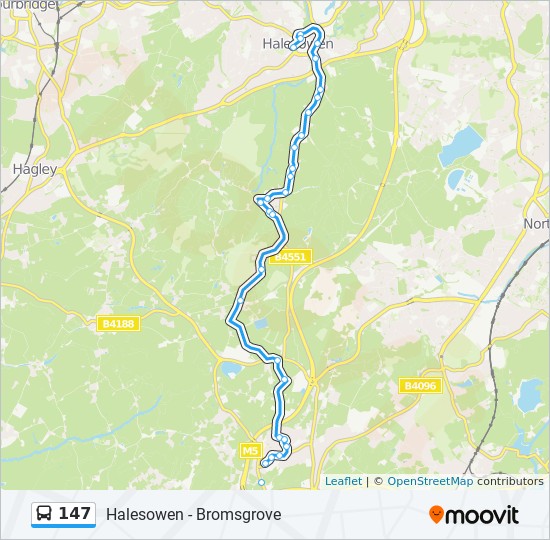 147 Route: Schedules, Stops & Maps - Halesowen