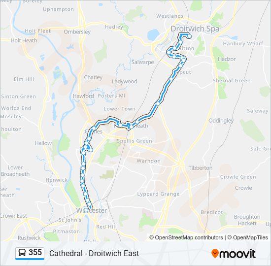 355 Route: Schedules, Stops & Maps - Droitwich Spa (Updated)