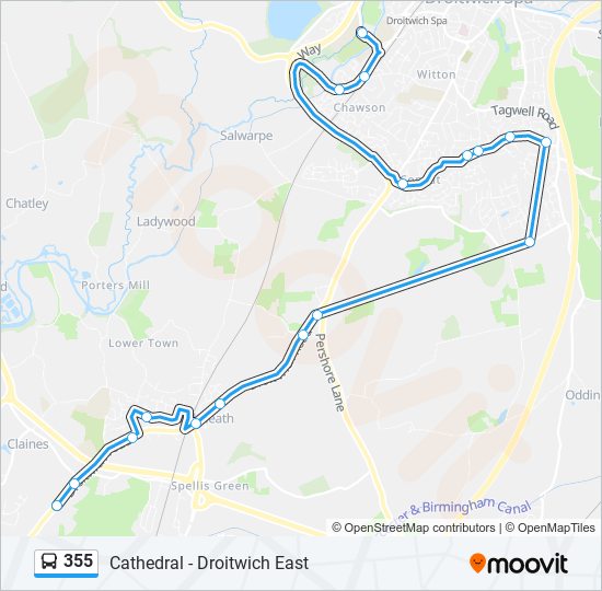 355 Route: Schedules, Stops & Maps - Perdiswell (Updated)