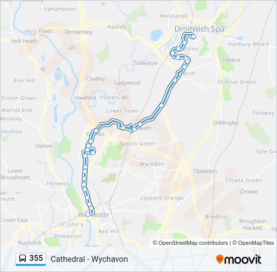 355 Route: Schedules, Stops & Maps - Ombersley Street East (Updated)