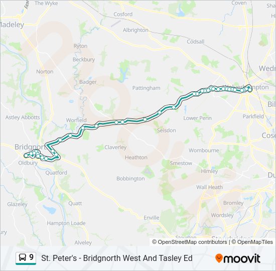 9 Route: Schedules, Stops & Maps - Oldbury (Updated)