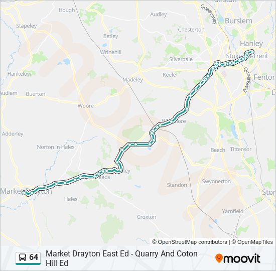 64 Route: Schedules, Stops & Maps - Hanley (Updated)