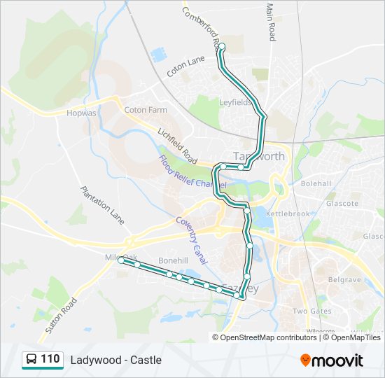 110 Route: Schedules, Stops & Maps - Mile Oak (Updated)