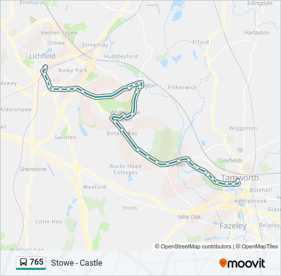 765 Route: Schedules, Stops & Maps - Lichfield City Centre (Updated)