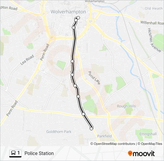 1 Route: Schedules, Stops & Maps - Police Station (Updated)