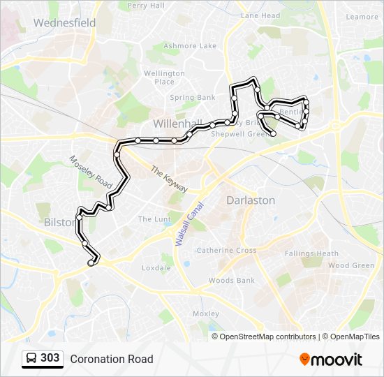 303 Route: Schedules, Stops & Maps - Coronation Road (Updated)