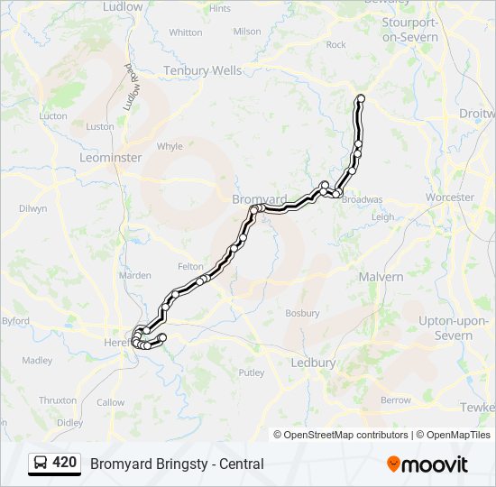 420 Route: Schedules, Stops & Maps - Lugwardine (Updated)