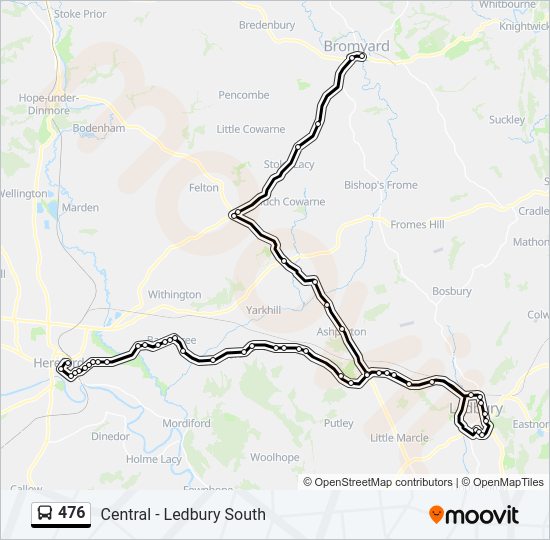 476 Route: Schedules, Stops & Maps - Bromyard (Updated)