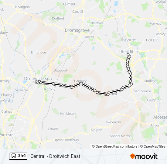 354 Route: Schedules, Stops & Maps - Redditch (Updated)