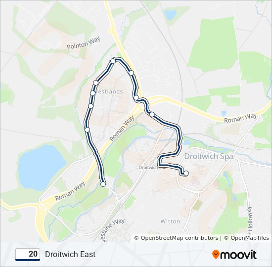 20 Route: Schedules, Stops & Maps - Droitwich Spa (Updated)