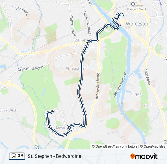 39 Route: Schedules, Stops & Maps - Worcester (Updated)
