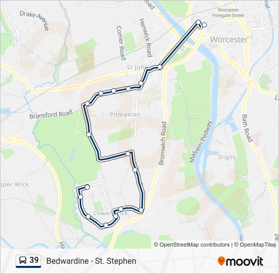 39 Route: Schedules, Stops & Maps - Crowngate Bus Station (Updated)
