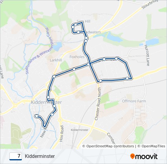 7 Route: Schedules, Stops & Maps - Kidderminster (Updated)