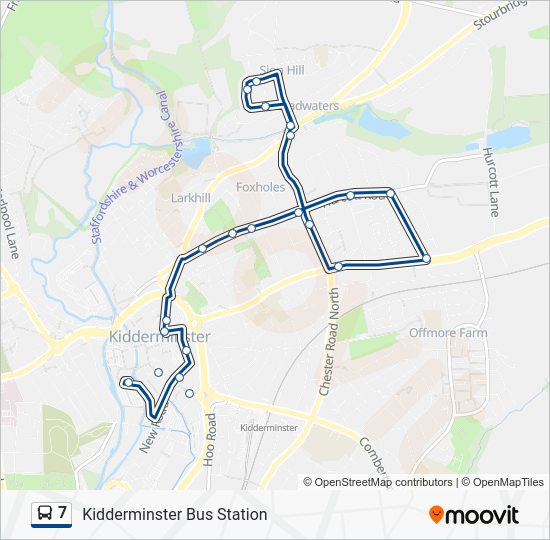 7 Route: Schedules, Stops & Maps - Kidderminster Bus Station (Updated)