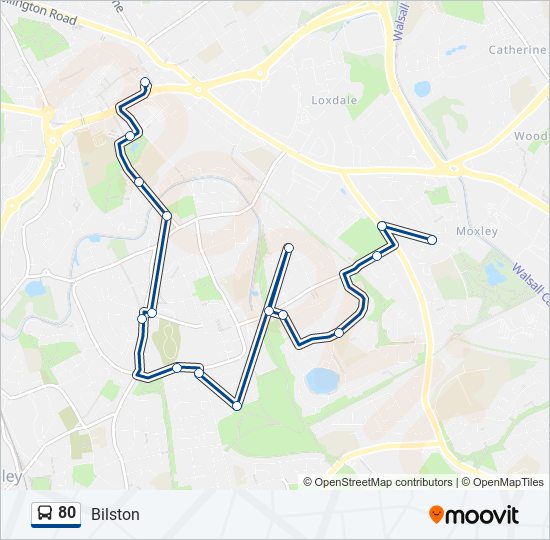 80 Route: Schedules, Stops & Maps - Bilston (Updated)