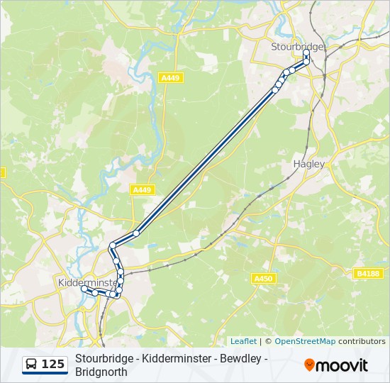 125 Route: Schedules, Stops & Maps - Kidderminster