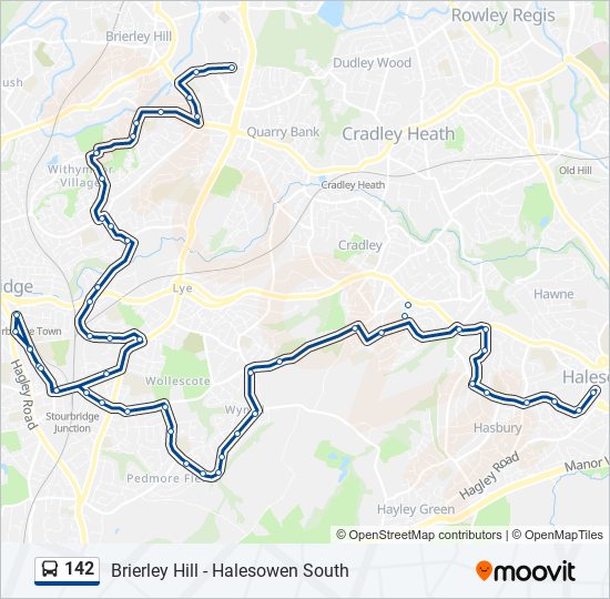 142 Route: Schedules, Stops & Maps - Merry Hill (Updated)