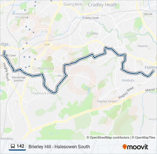 142 Route: Schedules, Stops & Maps - Halesowen (Updated)