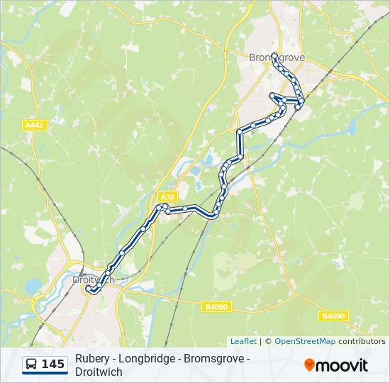 145 Route: Schedules, Stops & Maps - Bromsgrove