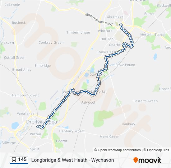 145 Route: Schedules, Stops & Maps - Bromsgrove Bus Station (Updated)